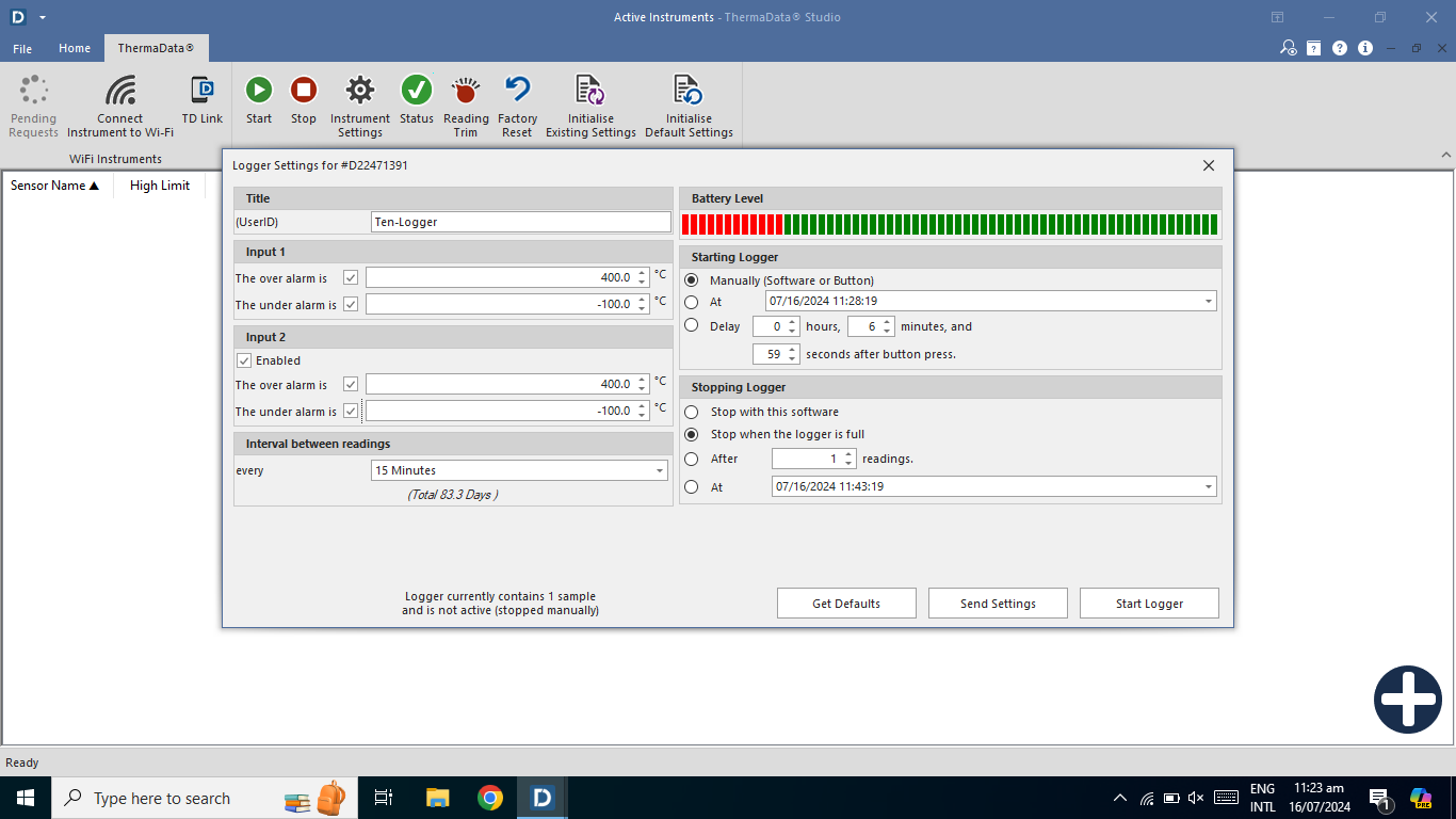 Thiết bị tự ghi nhiệt độ 2 kênh TCD loại T – 292-571 - Thiết Bị Hiệp Phát
